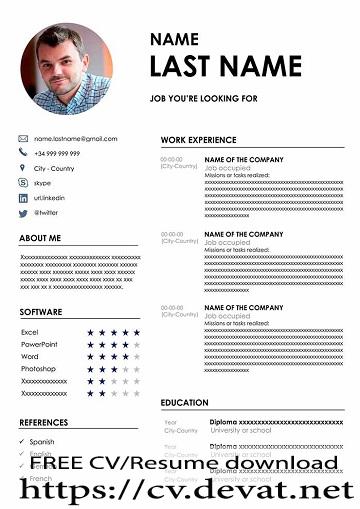 Best CV Format Word CV Resume Download Share