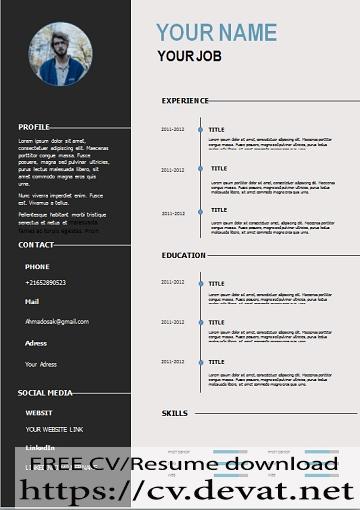 Free CV resume Template Word Docx CV Resume Download Share