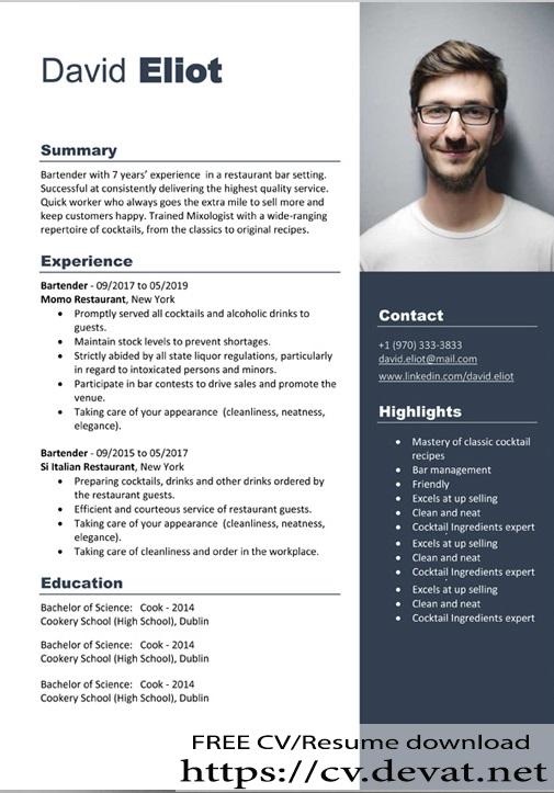 Simple Creative Cv Templates Free Download CV Resume Download Share