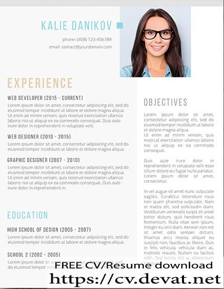 The Modern Clean Resume Template CV Resume Download Share